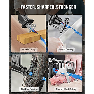 Wood Pruning Reciprocating Saw Blades 9 Inch Sawzall Blades for Trees High Carbon Steel Pruning Blade for Reciprocating Saw (5 Pack/5TPI)