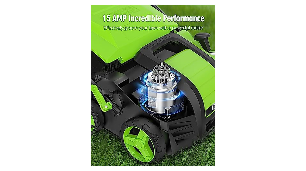 SWIPESMITH 16" 15 Amp Electric Dethatcher - Upgrade Your Lawn
