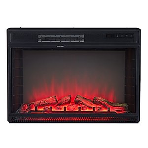kinbor 28 Inch Electric Fireplace, in Wall Recessed Fireplace Heater with Remote Control, Touch Screen, 1500/750W, Adjustable 3 Flame Colors