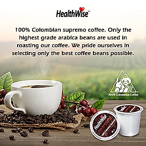 HealthWise Coffee for Keurig K-Cup (Colombian Supremo, 12 Count)