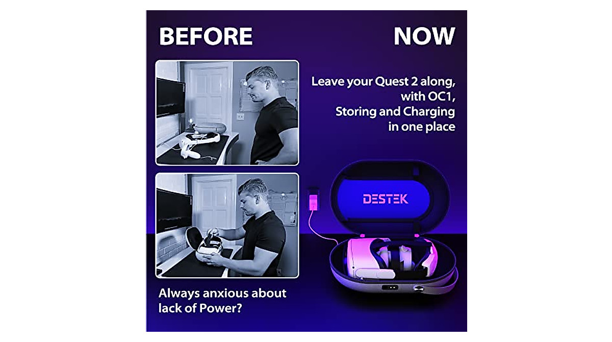 DESTEK OC1: Magnetic Charging Case for Oculus Quest 2