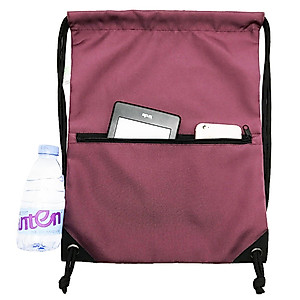 HOLYLUCK Drawstring Backpack Bag Sport Gym Sackpack (burgundy)