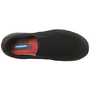 Skechers Men's Black Flex Advantage Slip Resistant Mcallen Slip On - 14 D(M) US
