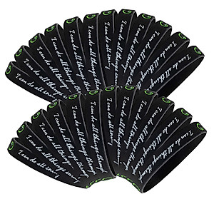 I Can Do All Things Through Christ One Size Fits Most Silicone Bracelets, Pack of 24