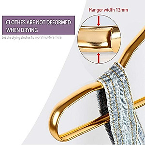 Gold Aluminum Coat Hangers 20 Pack, Metal Hangers Heavy Duty Hangers for Clothes, Hangers 20 Pack with Non-Slip Design Space Saving Heavy Duty Hangers for Men Women Shirts Pants Jacket (Gold)