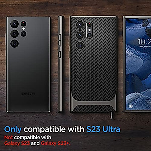 Spigen Neo Hybrid Designed for Galaxy S23 Ultra Case (2023) - Gunmetal