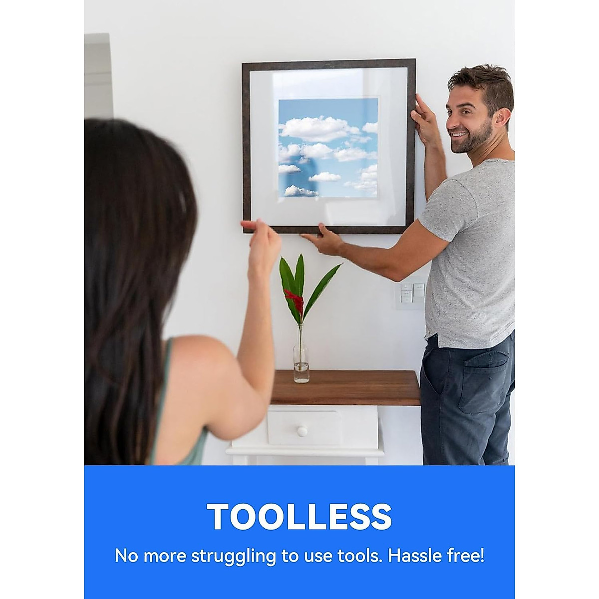 Lancord Double Sided Tape Heavy Duty (10FT), Clear Mounting Tape Strong Adhesive Strips Sticky Nano Tape, Multipurpose Removable Transparent Two Sided Poster Wall Tape (10FT x 1" x 0.07")