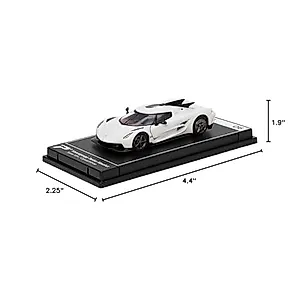 PosterCars 1:64 Scale Koenigsegg Jesko Absolut Crystal White Hypercar League Collection No.6