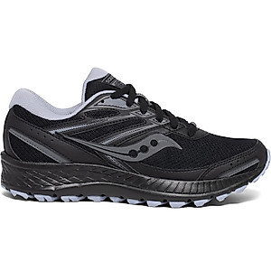 Saucony Women's Cohesion TR13 Running Shoe, Black/Grey/Blue, 7.5