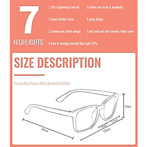 MIGSIR 6 Pack Blue Light Blocking Glasses for Computer Gaming, Fashion Fake Anti Eye Strain Eyeglasses for Women Men (A1 5 Pack Mix)