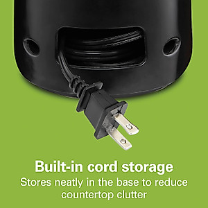 Hamilton Beach Smooth Touch Electric Automatic Can Opener Easy Push Down Lever, For All Standard-Size and Pop-Top, Extra Tall, With Bottle Opening Accessory and Built-In Knife Sharpener, Black