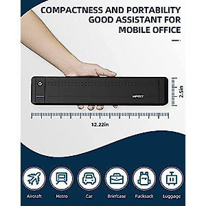 HPRT MT800 Thermal Transfer Portable Printer Support 8.5" X 11" US Letter & A4 Paper Bluetooth Wireless Travel Printer Compatible with Android and iOS,Suitable for On The Go