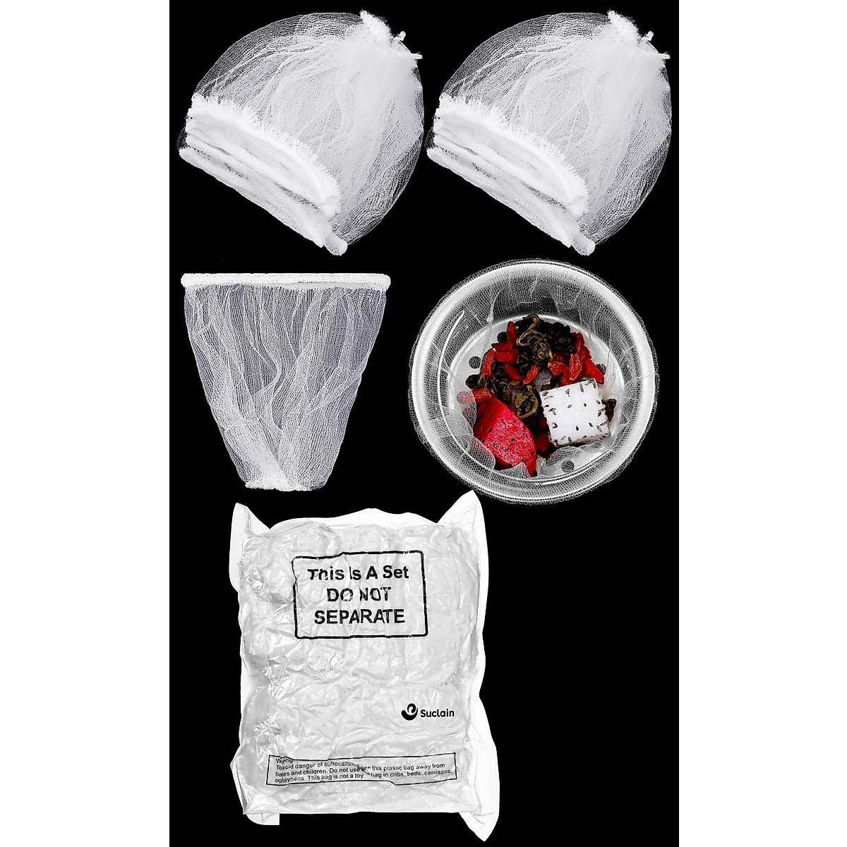 500 Pcs Disposable Mesh Sink Strainer Bags, Kitchen Sink Strainer Filter Mesh Bag Anti Clogging Elastic Kitchen Sink Strainer Mesh Trash Bag, Fits Most Sizes of Sink Strainer (3.9 x 4.3 Inch)