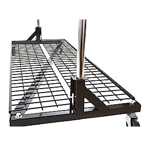 Only Garment Racks OG-RZK8SLFB Z Rack Base Shelf - Heavy Duty Two Piece Design Base Shelf for Z Racks - Black