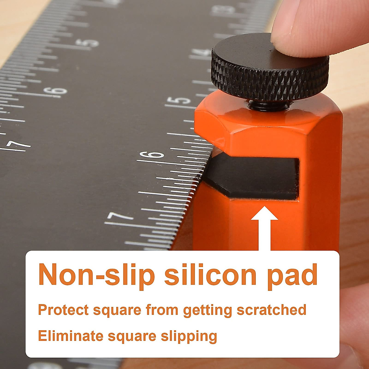 iGuerburn 2Pcs Stair Gauges for Framing Square, Stair Gauge Knobs for Layout Attachment Framing Jigs - Orange