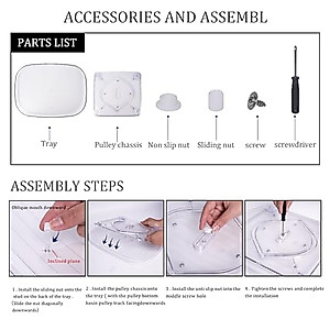UPOGA Lazy Susan Organizer for Refrigerator 15.9''x11.8'' Rectangular Turntable Organizers and Storage, Easy Get Items from Inner Fridge and Cabinet
