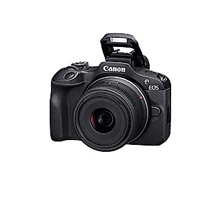 Canon EOS R100 RF-S18-45mm F4.5-6.3 is STM Lens Kit, Mirrorless Camera, RF Mount, 24.1 MP, Continuous Shooting, Eye Detection AF, Full HD Video, 4K, Lightweight, Wi-Fi, Bluetooth, Content Creation