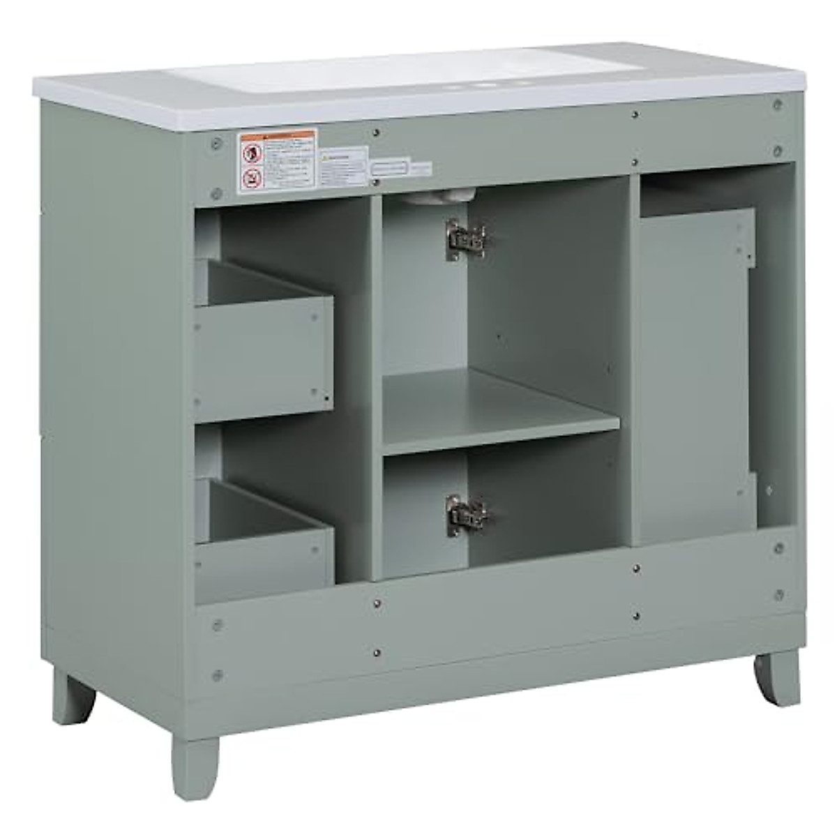 Eafurn 36" Bathroom Vanity with Sink Combo Set, Modern Undermount Shaker Cabinet, Includes Countertop & Integrated Sink, Soft Closing Door and 4 Drawers, Bath Room Dresser