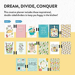 me & my BIG ideas The Happy Planner - Foodie (Recipe Organizer) Theme - 8 Month Undated - Recipe Layout - Holds 160 Recipes, 10 Grocery Lists, 8 Dividers and Quick Cooking Guide - Classic Size