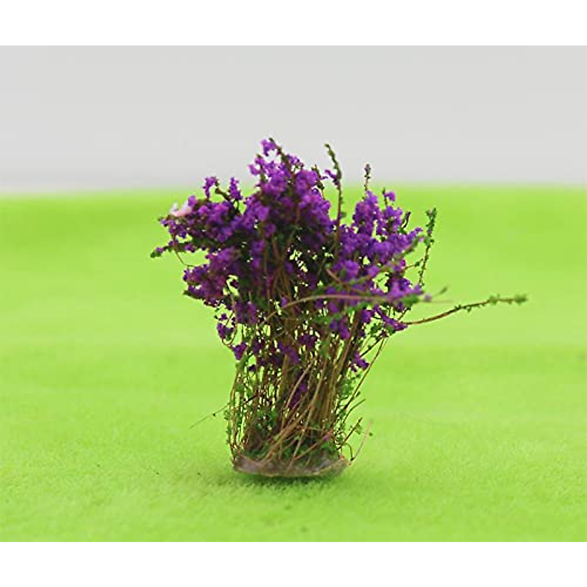 Warmtree 8 Pcs DIY Miniature Colorful Flower Cluster Miniature Shrubs Bushes Static Grass Tufts for Train Landscape Railroad Scenery Sand Military Layout Model Miniature Bases and Dioramas