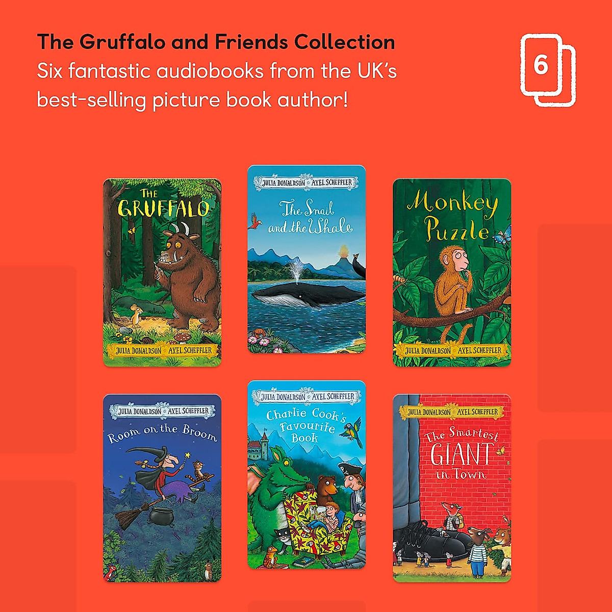 Yoto Gruffalo & Friends Collection by Julia Donaldson – 6 Kids Audio Cards for Use with Player & Mini All-in-1 Audio Device, Screen-Free Listening with Playtime Bedtime & Travel Stories, Ages 3+