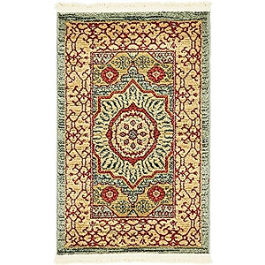 Unique Loom Palace Collection Area Rug - Saray (2' x 3' 1" Rectangle, Light Blue/ Red)