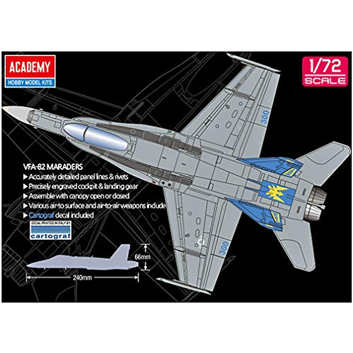 1/72 U.S Navy F/A-18C VFA-82 Marauders #12534