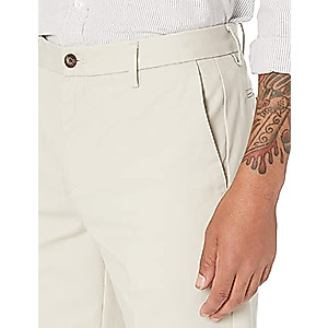 Amazon Essentials Men's Classic-Fit Wrinkle-Resistant Flat-Front Chino Pant (Available in Big & Tall), Stone, 38W x 32L