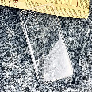 Ytaland for Oukitel C21 Case,with Tempered Glass Screen Protector. (2 in 1) Crystal Clear Soft Silicone Shockproof TPU Transparent Bumper Protective Phone Case Cover
