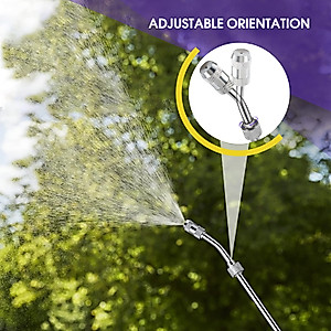 YJDayy 28 Inch Sprayer Wand Replacement Garden Sprayer Wand Adjustable Universal Pump Sprayer Wand with 3/8" Brass Barb Stainless Steel Pressure Washer Wand Shut off Valve with Hose Quick Connector