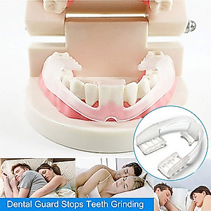 Food Grade Bruxism Splint Sleeping Aid Tool Dental Mouth Guard Teeth Brace Dental Health Tooth Protector Oral Care(Transparent)