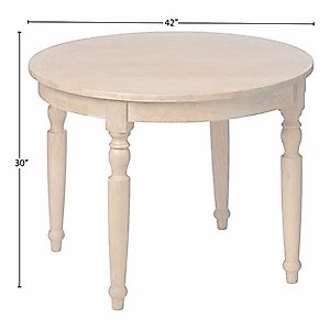 Linon Table, Light Natural Brown, 42 x 42 x 30