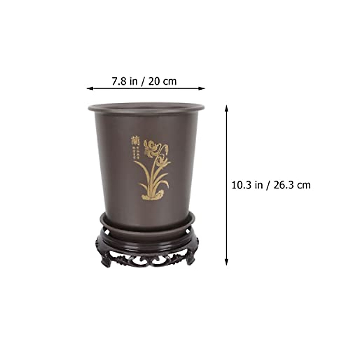 Happyyami Vintage Decor Outdoor Planters 2 Orchid Pots with Orchid pots with Holes Bonsai Planter Decorative Flower Pot with Drainage Holes Saucer and Display African Violet Pots Outdoor Decor