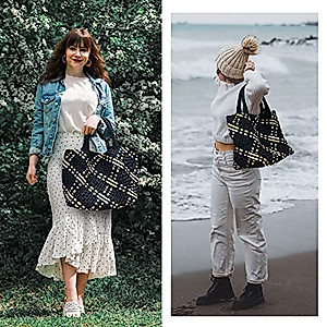 ORAD Women Tote Bag Large Neoprene Tote Bag Fashion Woven Bag Neoprene Tote Handbag Roomy Shoulder Bags for Beach, Gym, Travelling