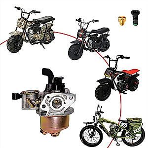 JMCHstore Performance Carburetor W/Replaceable Main Jet For Monster Mega Moto MM80 MMB105, Carb for Coleman RB100 Mototec 105cc, Motovox MBX10, Baja DB30 97cc, Phatmoto Gas Bike Lifan 79cc Engine