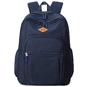 abshoo Classical Basic Womens Travel Backpack For College Men Water Resistant Bookbag (Navy)