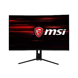 MSI 32"" Full HD RGB LED Non-Glare Super Narrow Bezel 1ms HDR Ready 2560 x 1440 165Hz Refresh Rate Free Sync Height Adjustable Curved Gaming Monitor (Optix MAG322CQR), Black