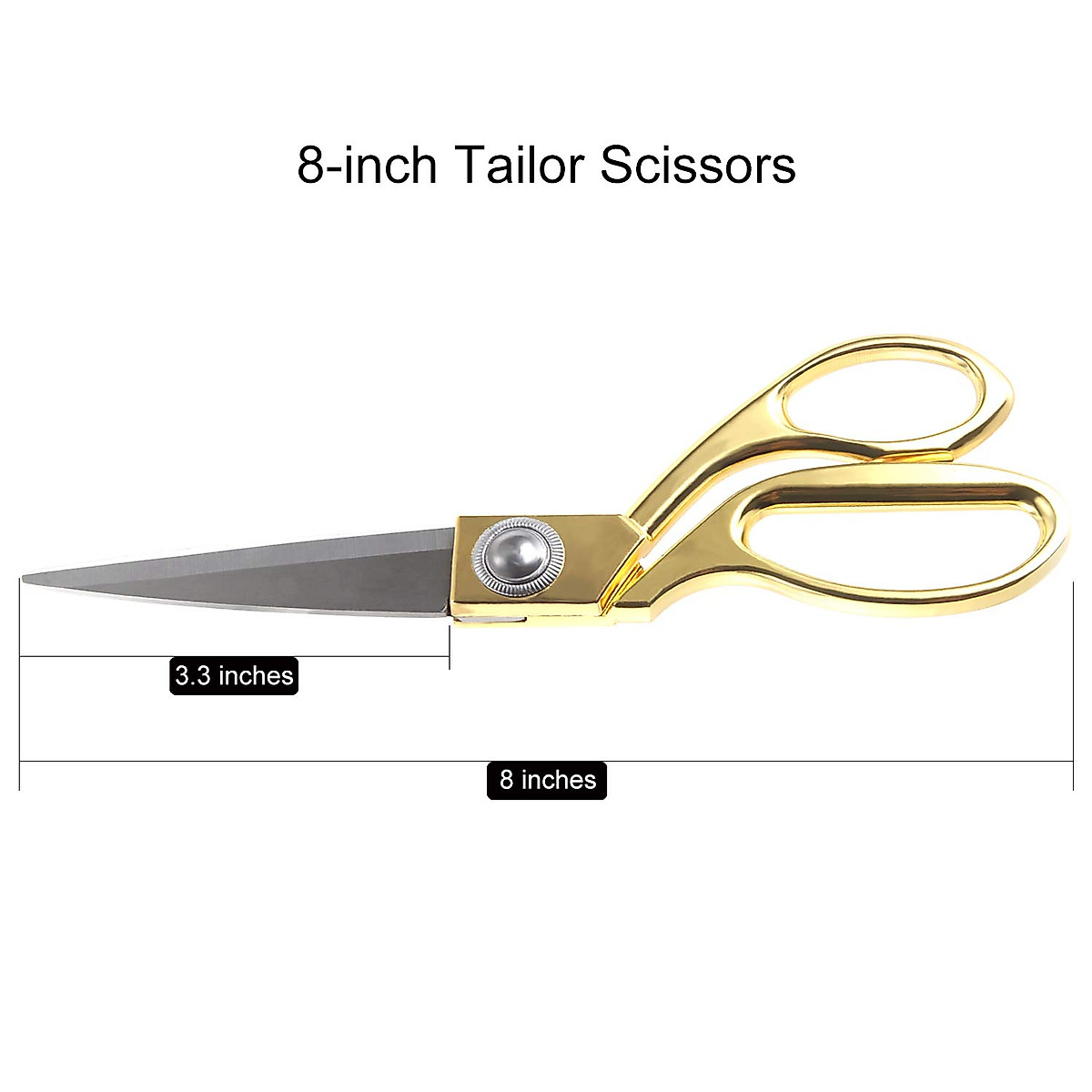 8-inch Tailor Scissors Gold-plated Tailor Scissors Alloy Clothing Wire Cloth Tailor Scissors Multipurpose Scissors