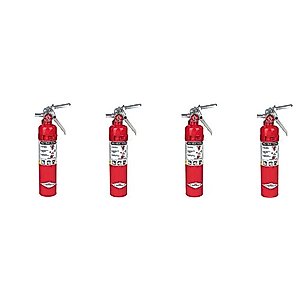 Amerex B417, 2.5lb ABC Dry Chemical Class A B C Fire Extinguisher, with Wall Bracket (4-PACK)