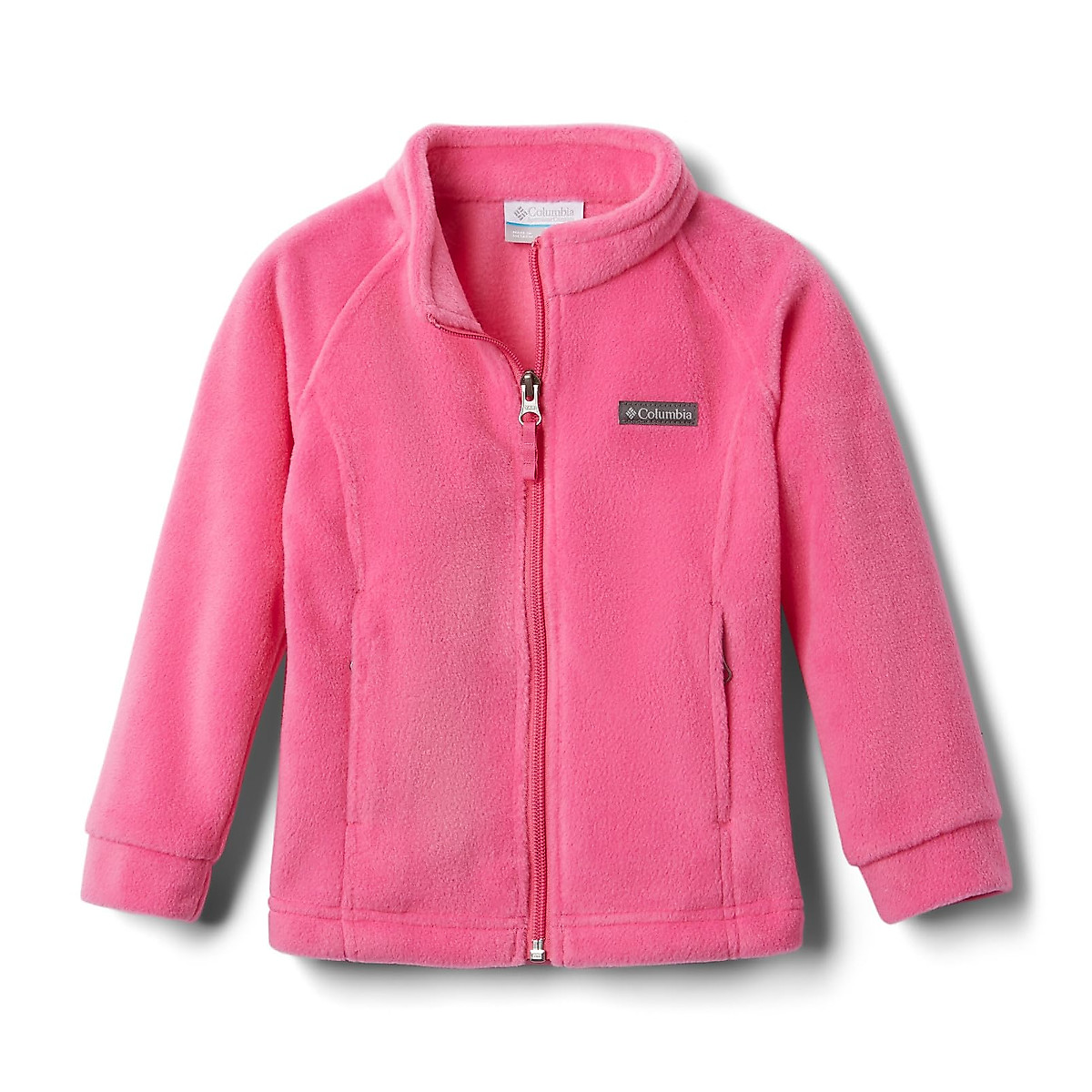 Columbia unisex-baby Benton Springs Fleece Jacket, Pink Ice, 18-24 Months