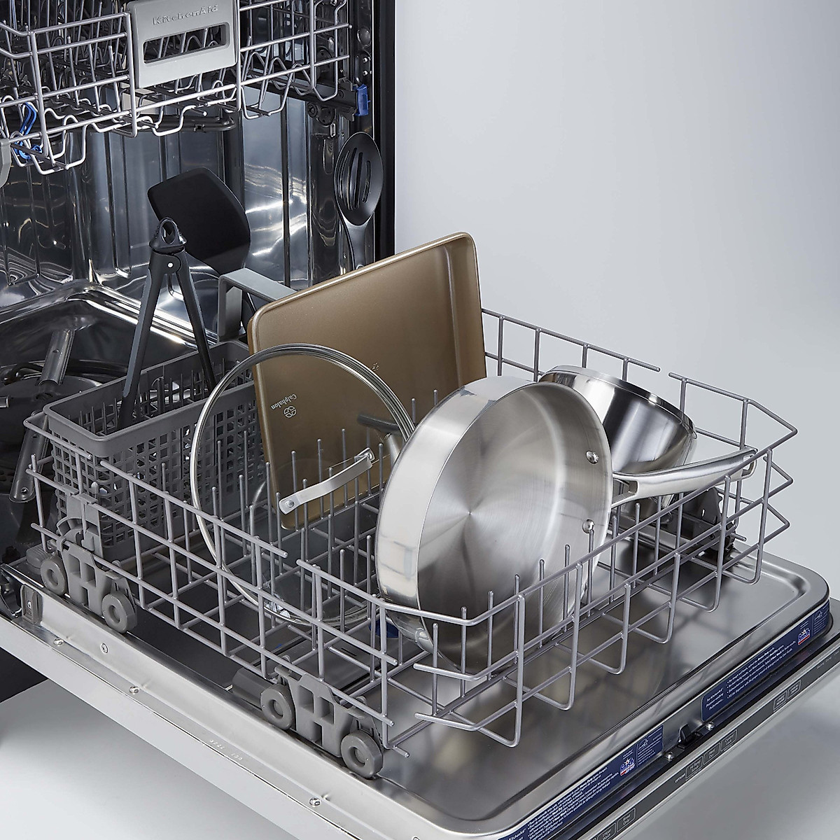 Calphalon Stainless Steel Cookware Sauce Pan with Lid, 3 qt., Stainless Steel