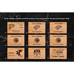 Personalized Cutting Board Dinner is coming Games of thrones House Stark Direwolf Engraved Custom Family chopping Wedding Gift Anniversary Housewarming Birthday game01