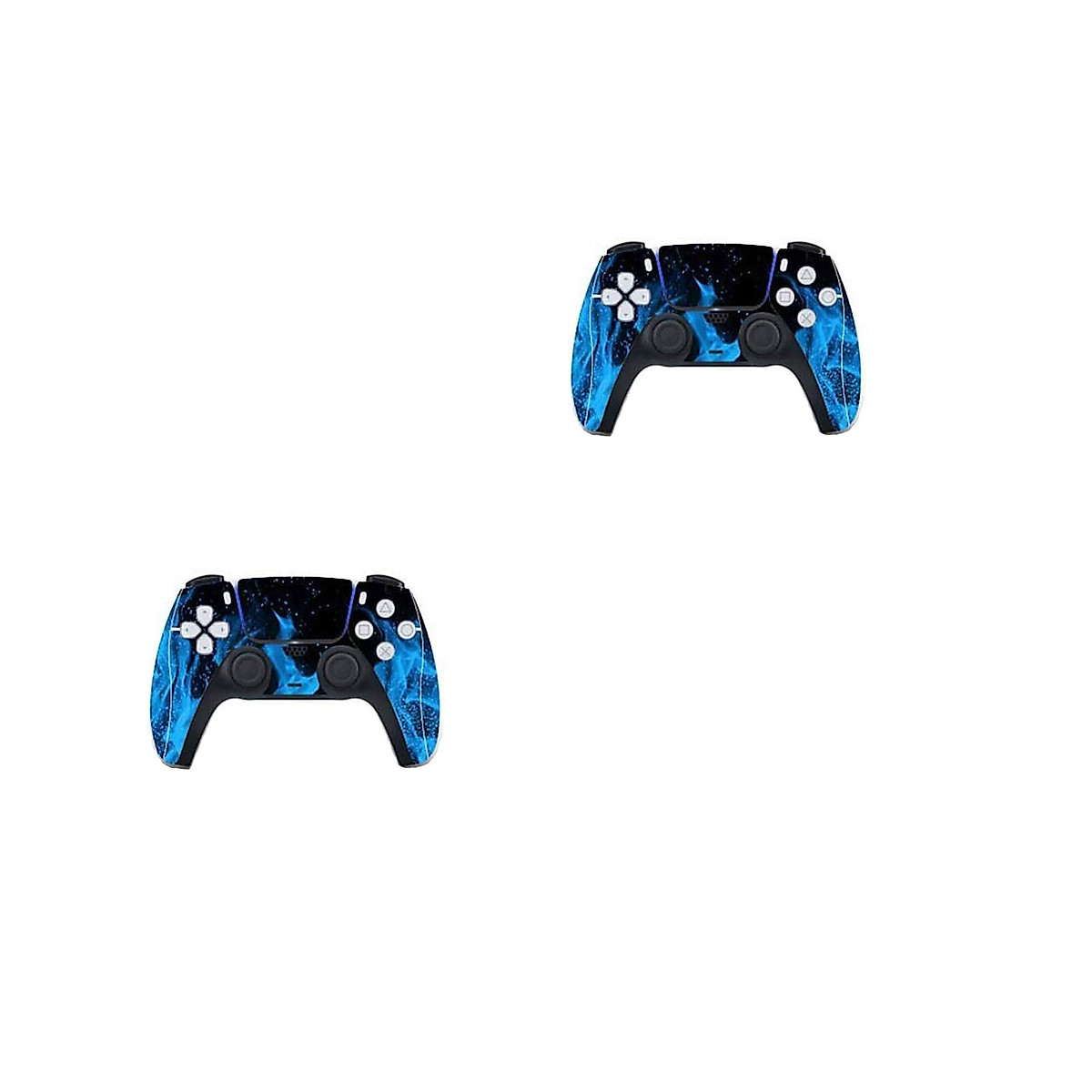 UOPTR Vinyl Sticker Decal Skin Cover for PS5 Playstation 5 Console Controllers Disk Edition Blue Fire