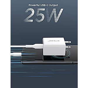 JSAUX 25W USB-C Wall Charger, Samsung Super Fast Charger Block PD Type C Adapter Compatible with Samsung Galaxy S22/S21/S21+/S20/Note20/10, iPhone 13 Pro, Z Flip/S9/S8/S10e, Pixel, and More-White