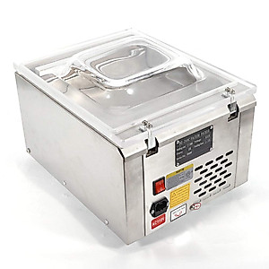 120W/800W Commercial Vacuum Sealer System Sealing Machine Fast 1~4pcs/min Storage Packing Digital Vacuum Packing Sealing Machine Kitchen Food Preservation Storage Food Chamber Packaging Machine Desktop (120W/DZ-260C)