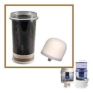 Nikken Aqua Pour 1 Filter Cartridge 1361, 1 Ceramic Pre-Filter 1364 - Advanced Replacement for Gravity Water Filter Purifier System 1360, PiMag Water System Technology