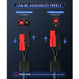 ELECTOP 4-in-1 Solar Panel Connector Extension Cable Splitter, Compatible with Anderson Connector DC 8mm 5.5mm Adapter Power Plug XT60 Female Connector Charger Solar Connectors Parallel Adapter Cable