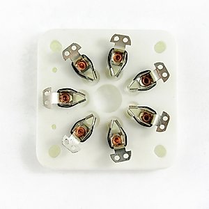 Cary 2pc 7pin Ceramic Vacuum Tube Socket Valve Base Fr 813 Fu-13 4b27 5-125b 8001 Amp