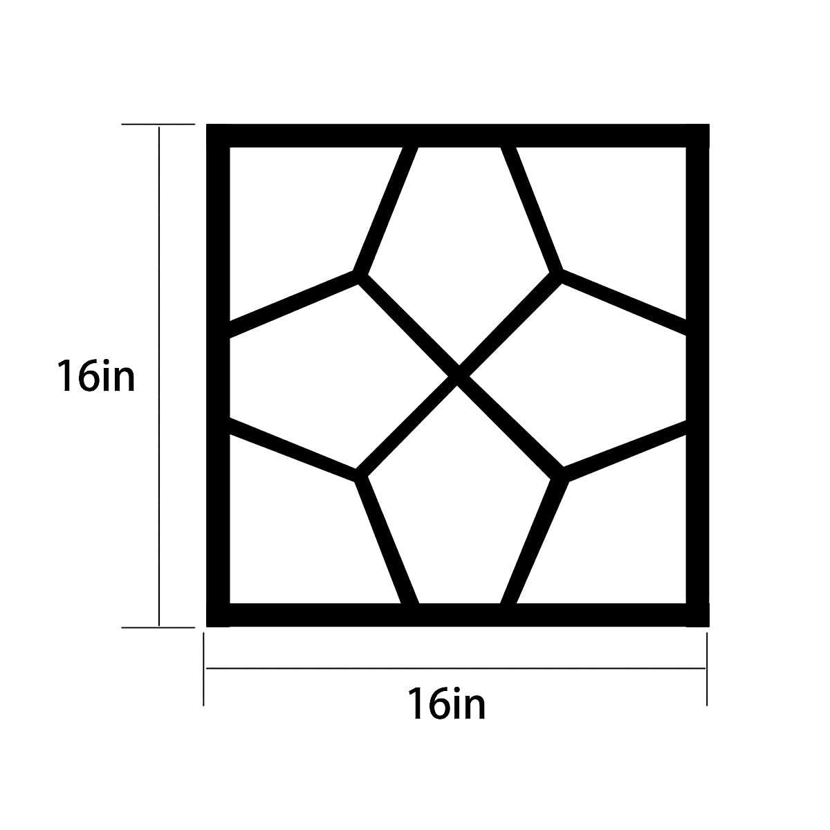 Concrete Molds and Forms,2Packs 15.7 x 15.7 x 1.6 inch DIY Reusable Walkway Walk Maker Pathmate Paving Pavement Stepping Stone Outdoor Paver Path Garden Lawn Yard Patio Cement Mold