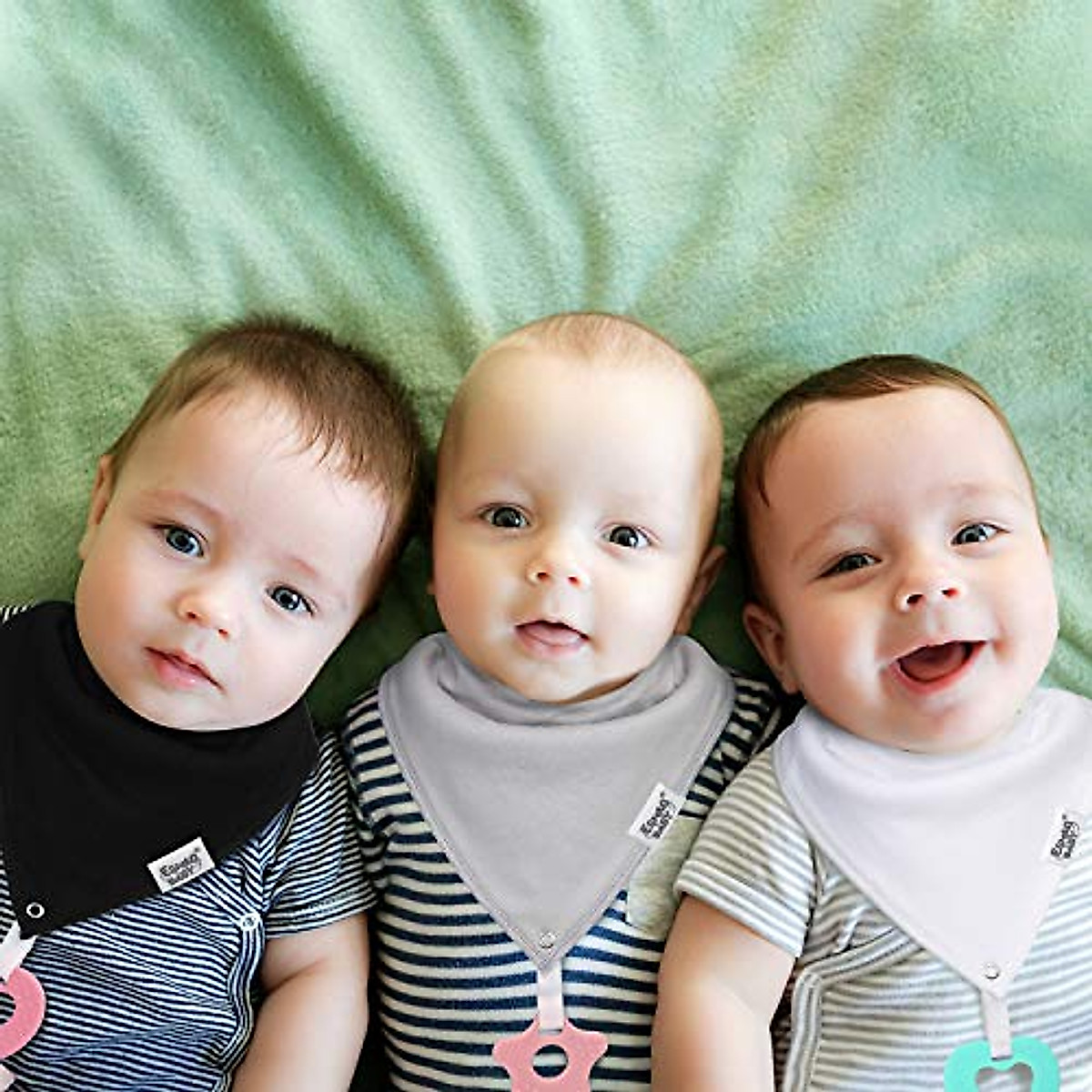 Udolove Baby Bandana Drool Bibs Unisex for Teething and Drooling - 8 Pack Super Soft Absorbent Bibs with Teething for Boys